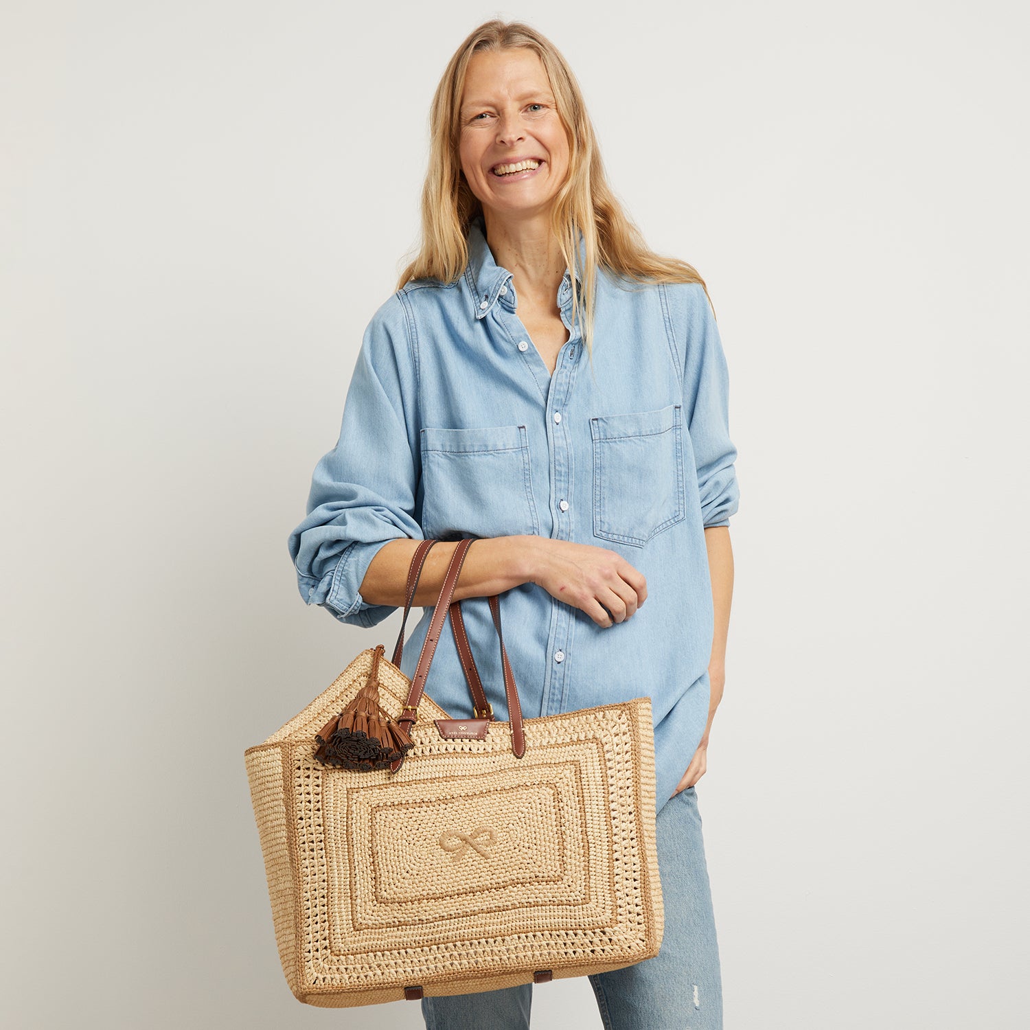Raffia Bow Tote | Anya Hindmarch UK