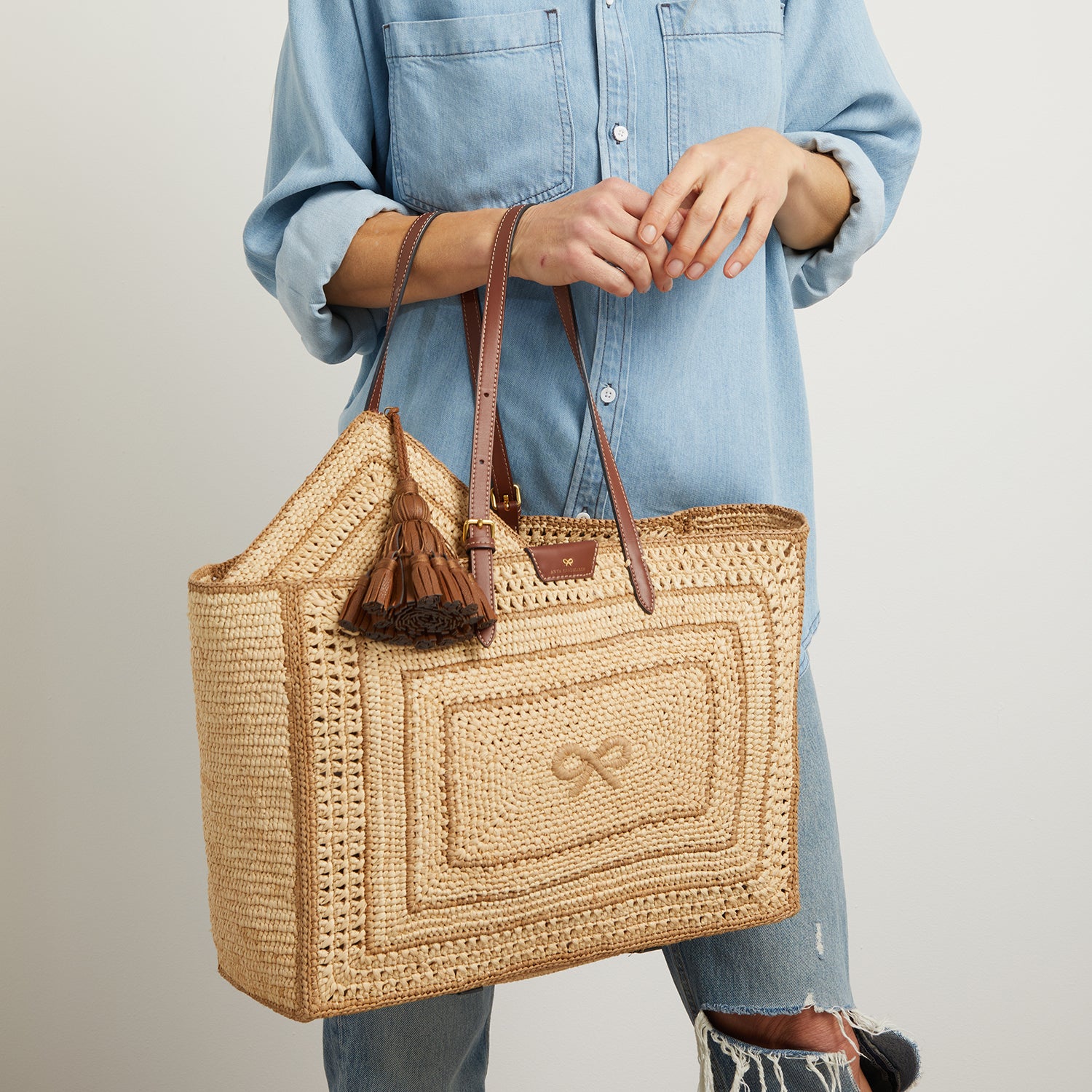 Raffia Bow Tote | Anya Hindmarch UK