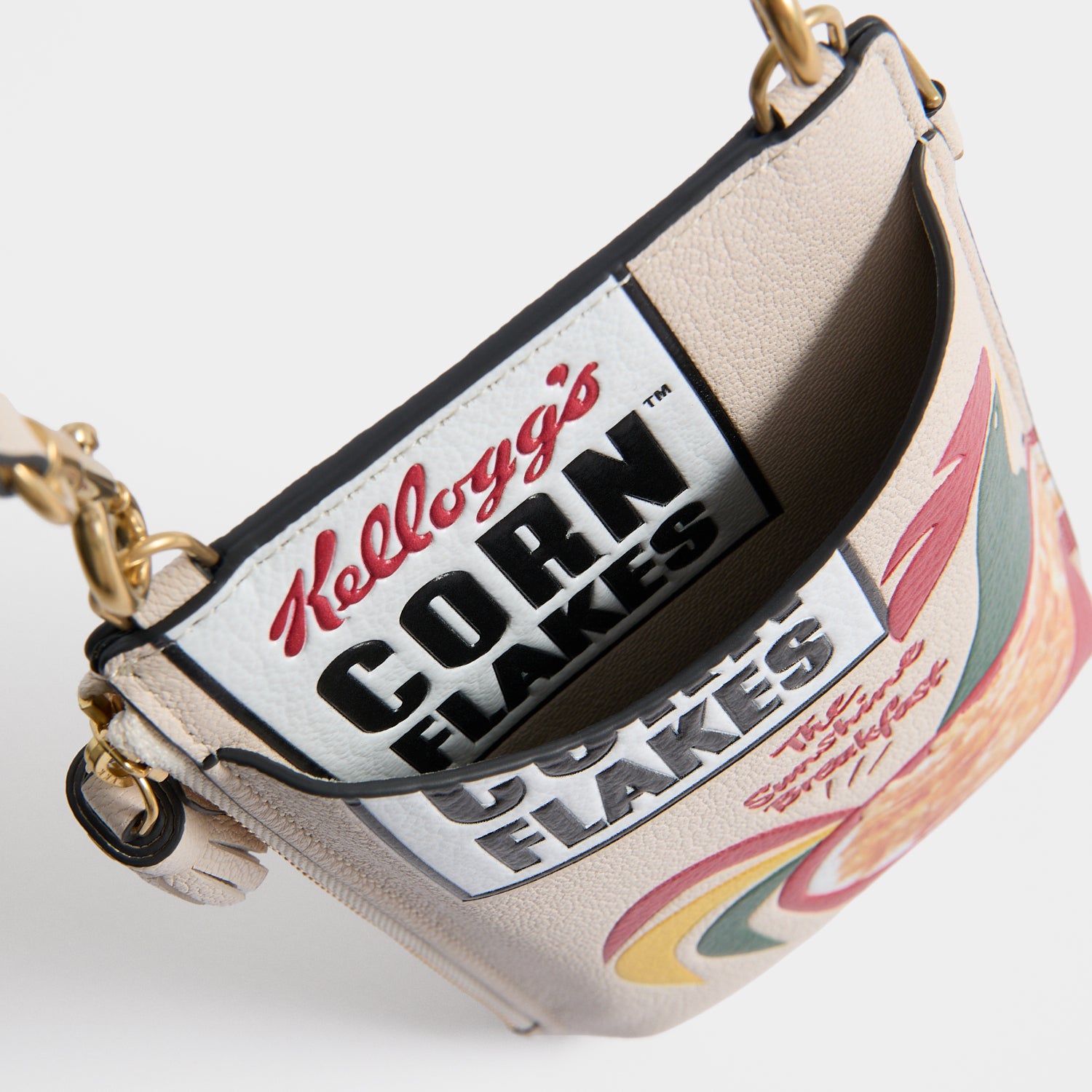 Anya Brands Corn Flakes Zip Phone Pouch on Strap | Anya Hindmarch UK